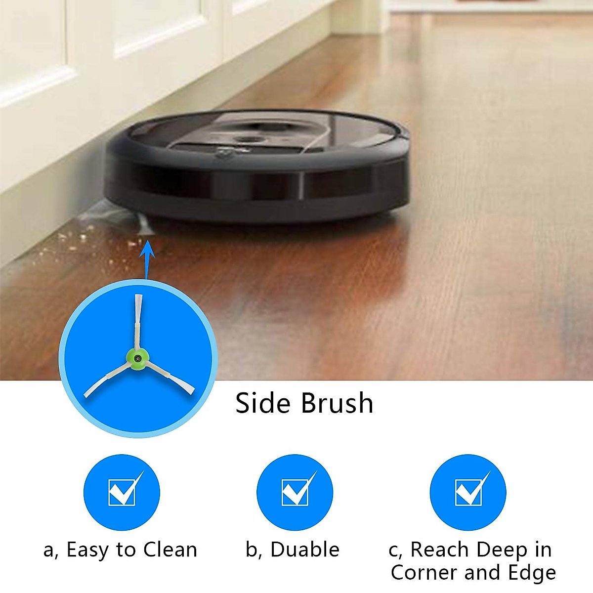 Amyehouse Brush Hepa Filter Accessory Kit Replacement Compatible with Roomba I & J Series i1 i3 i4 i6 i7 i8 J7 J5 J6 J8 J9 Including 2 Extractor 10 Filters 10 Side Brush & 5 Bags