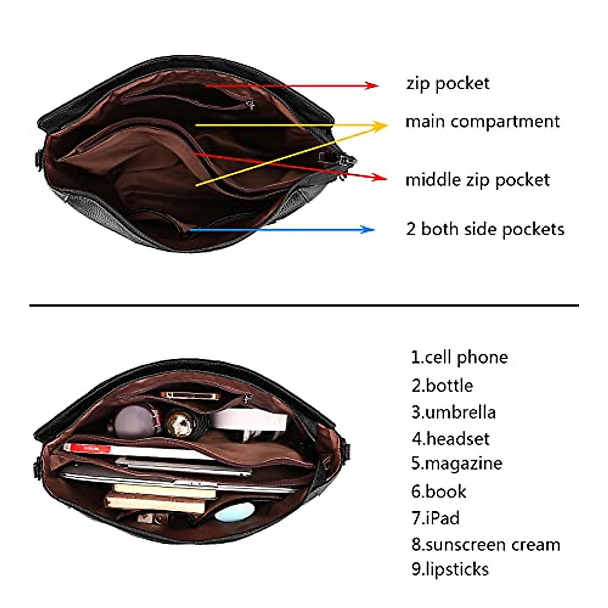 YALUXE Crossbody-Bag-for-Women Genuine Leather Fashion Handbags Chain small