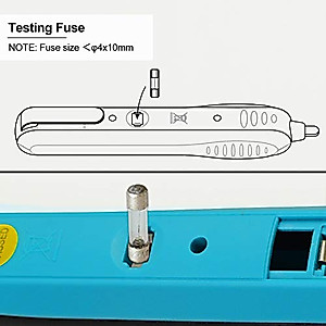 ALLOSUN Christmas Light Tester and Repair Non Contact AC Voltage Tester 12-600V Light Bulb Removal Tool Fuse Bulb Tester