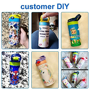 12oz Sublimation Tumbler Bulk For Children,Toddlers,Heat Press For Print, Kids Sublimation Tumbler Cups With Handle, Straight Double Wall Kids Sublimation Water Bottle Blanks (Pastel Bonus Pack)
