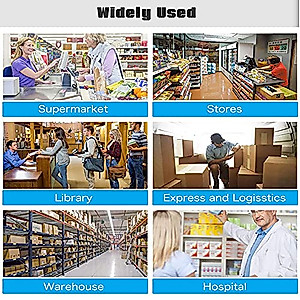 1D CCD 2.4G Wireless Bar Code Scanner Versatile 2 in 1 (Wireless+USB Wired), UNIDEEPLY Automatic Barcode Reader Scanner 196 Feet Indoor Transmission Distance, Scanning Gun for PC Computers, Black