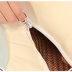 ChezMax Chair Cushion Plush Detachable Seat Back Cushion with Ties Thickened Chair Pads Toast Cartoon Waist Pillow for Outdoor Car Office Patio Bedroom Living Room Smiley