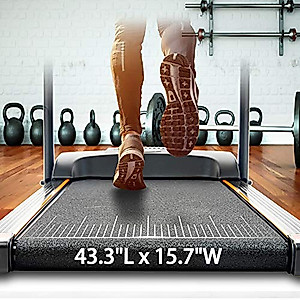 STARTOGOO Folding Electric Treadmill for Home, Folding Jogging Running Machine Portable Treadmills w/ 3-Level Auto Incline, 5" Large LED Display, Speakers, MP3 & Audio Auxiliary Port, 12 Speeds,Black