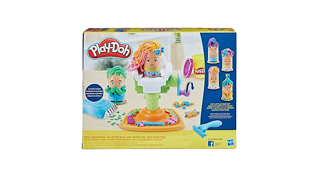 Play-Doh Buzz 'n Cut Fuzzy Pumper Barber Shop Toy with Electric Buzzer ...