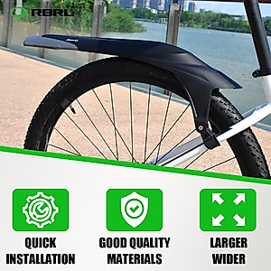 RBRL Bike Fender Set Adjustable MTB Mud Guard, Thicken and Widen Universal 24-29 inch Bicycle Fenders, Full-Suspension Bike/Ebike/Mountain Bike Fenders, Against Splashing Water and Dust