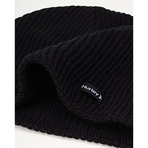 Hurley Men's Winter Hat - Smith Beanie, Size One Size, Black