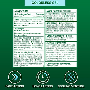 Biofreeze 11827 Roll-On Pain-Relieving Gel, 3 FL oz, Colorless Topical, Backache, Strains, Bruises, & Sprains