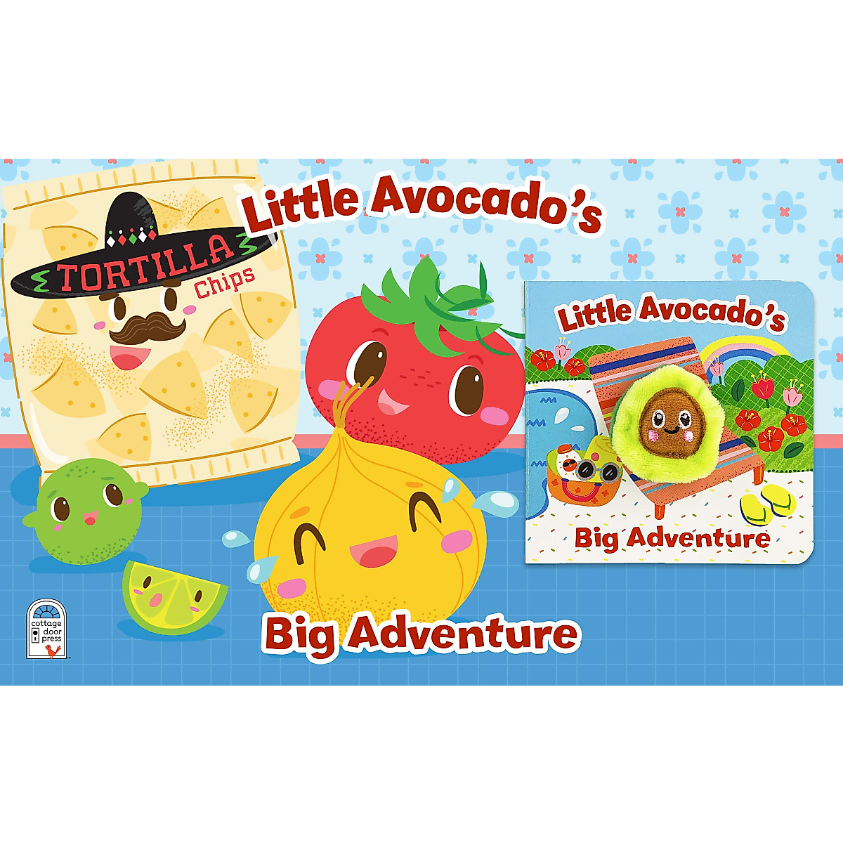 Little Avocado's Big Adventure Finger Puppet Board Book, Ages 1-4
