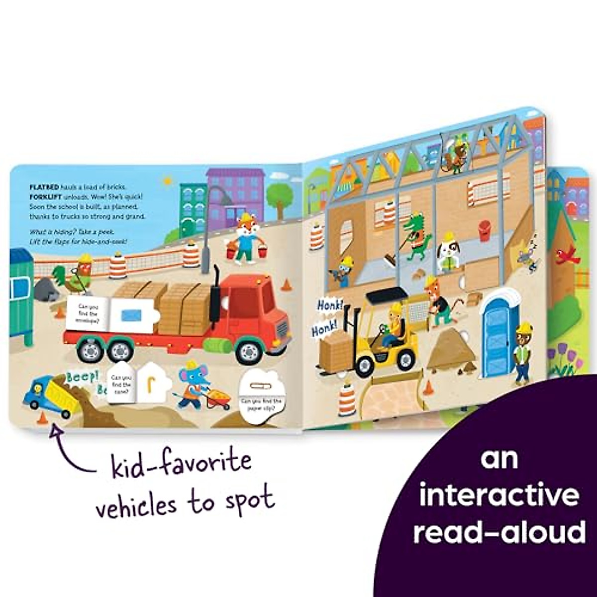 Hide-and-Seek at the Construction Site: A Hidden Pictures Lift-the-Flap Board Book, Interactive Seek-and-Find Construction Truck Book for Toddlers and Preschoolers (Highlights Lift-the-Flap Books)