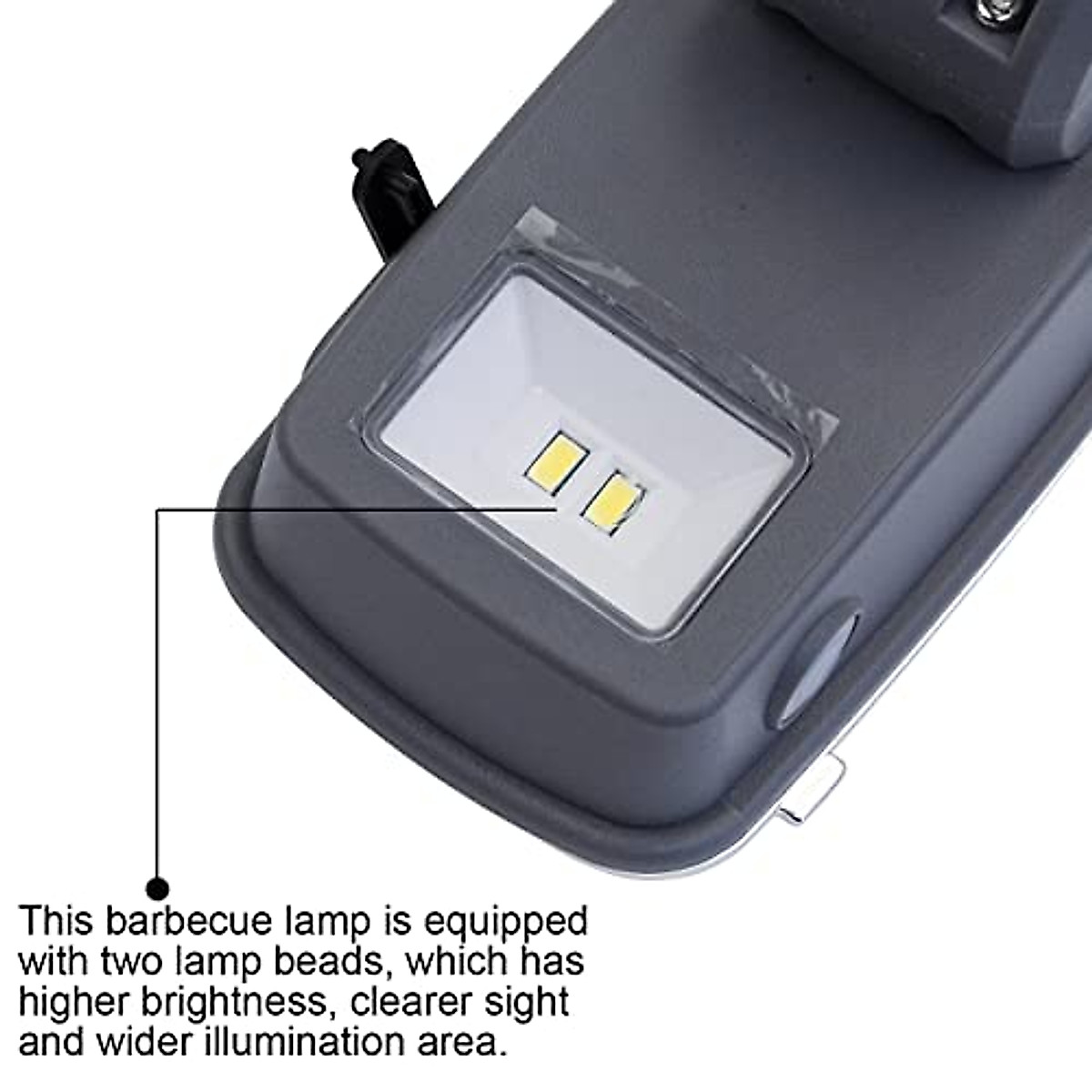 Grill Lighting LED Handle Grill 'N Go Light ，BBQ Grill Light Outdoor, Fits Weber ，Traeger Grill - Grey