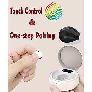 Xmenha Smallest Single Earbud Invisible Hidden Earbuds Small for Work Wireless Bluetooth Micro Mini Tiny Sleep Earbuds for Small Ears with Charging Case Noise Cancelling Ear Buds Sleepping Buds