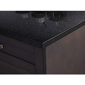 NewAge Products Home Granite Countertop, 24" Ext, Black Galaxy