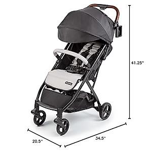 Summer by Ingenuity 3Dquickclose CS+ Compact Fold Stroller, Car-Seat Compatible, Lightweight Stroller with Oversized Canopy, Extra-Large Storage