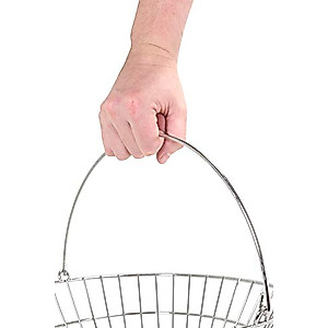 Premium Products Corp. Ash Basket with Handle - Perfect for Large Big Green Eggs & Kamado Joe Classic Sizes - Fits Most Grills - Free - Bonus Instant Read Thermometer (1)