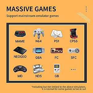 ZOSTER Powkiddy RGB20S Handheld Game Console Portable Retro Built in 20,000 Games 16G+128G 3.5 Inches IPS Screen Open Source System Arcade Game Console Toy Gift for Kids Adults