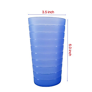 YUYUHUA 22-ounce Plastic Tumblers Unbreakable BPA Free Dishwasher Safe Set of 12 in Multicolors Reusable Drinking Cups