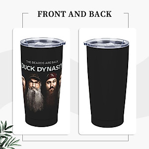 XULVYOU Duck Reality Show Dynasty Insulated Tumblers with Lid and Straws 20oz Stainless Steel Vacuum Travel Coffee Mugs Tea Cups