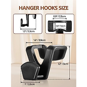 HOUSE DAY Space Saving Hanger Hooks 60 Pack, Black Clothes Hanger Connector Hooks, Heavy Duty Hanger Hooks Space Saver, Durable Hanger Connector Hooks, Premium Cascading Hanger Hooks for Closet