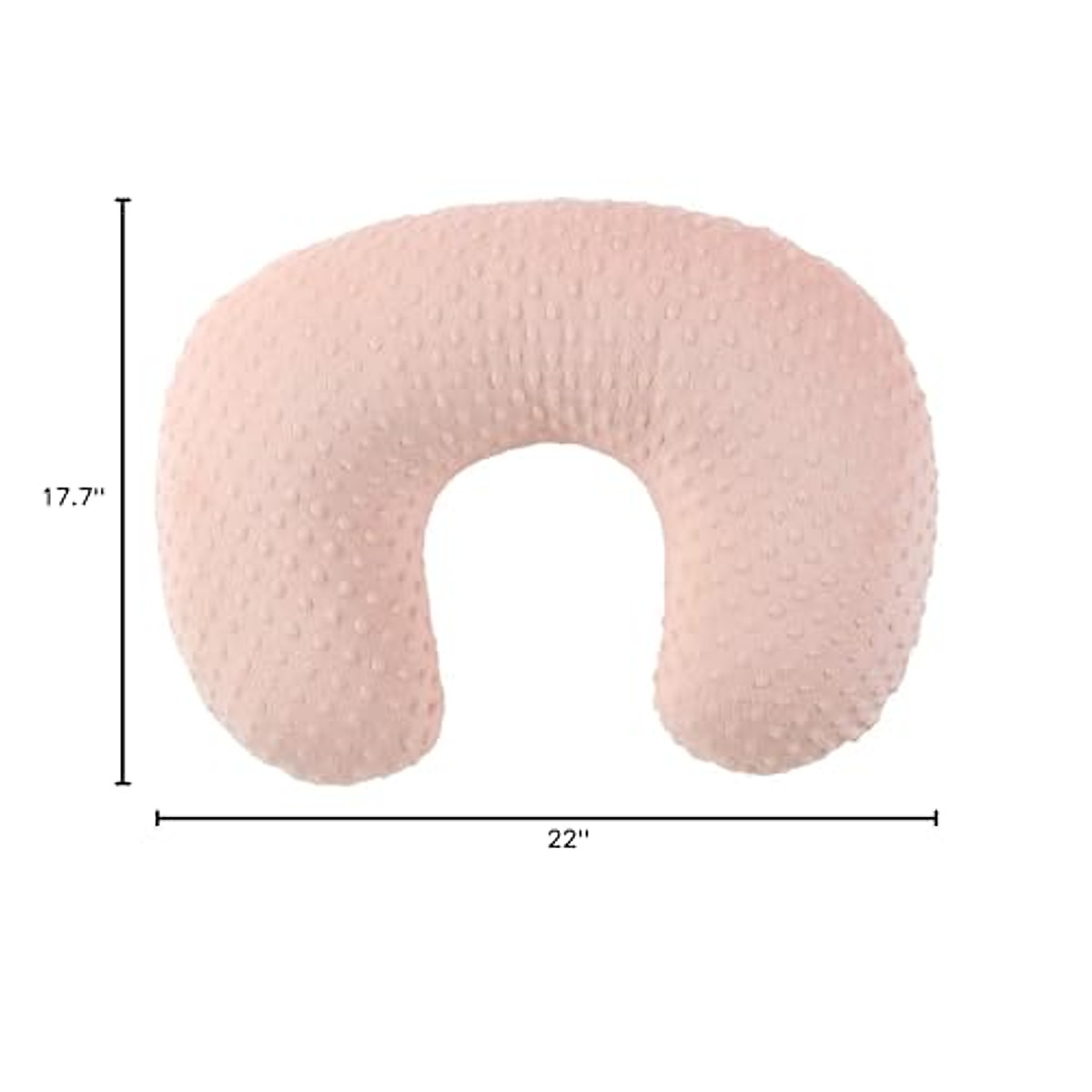 QUENESS Nursing Pillow Cover Breastfeeding Pillow Cases Plush Dot Slipcover (LightPink)