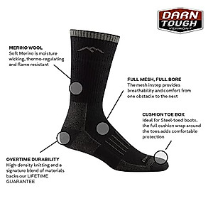 DARN TOUGH (Style 2012) Hunting Boot Midweight w/Full Cushion Sock - Charcoal, Small