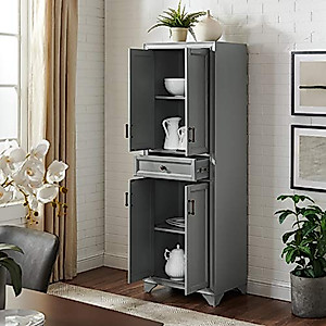 Crosley Furniture Tara Pantry, Distressed Gray