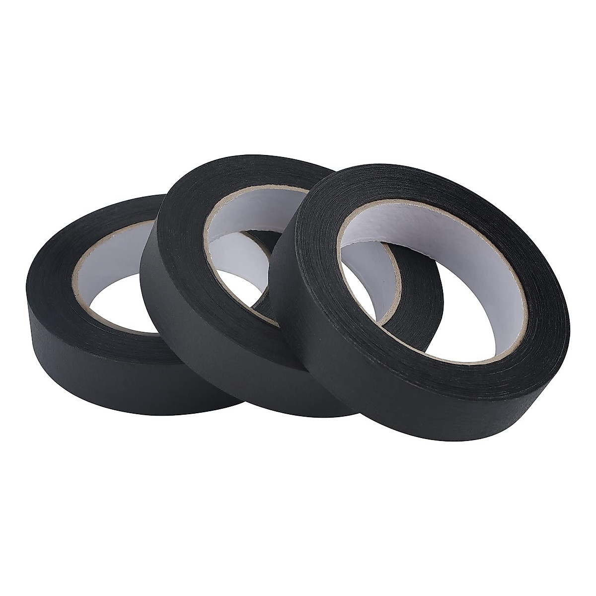 Lichamp 3 Pack Black Painters Tape 1 inch, Black Masking Tape 1 inch x 55 Yards x 3 Rolls (165 Total Yards)