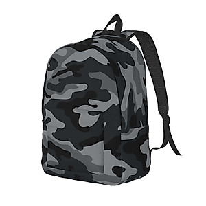 Duduho Camouflage Camo Grey Backpack 15.7 Inch Laptop Backpack Travel Hiking Daypack Multipurpose Book Bag For Men Women Teens Boys Girls