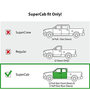 Goodyear Shatterproof Window Deflectors for Trucks Ford F250 F350 Super Duty 1999-2016 SuperCab, Tape-on Rain Guards, Window Visors, Vent Deflector, Vent Visor, Truck Accessories, 4 pcs- GY003196LP