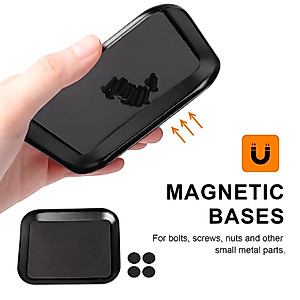 FriHobby RC Car Work Stand RC Tool Kit Repair Workstation Aluminum Alloy 360 Degree Rotate w/Screw Kit & Screw Tray, Wheel Wrench for 1/8 1/10 1/12 1/16 Scale Models Cars Trucks (Black)