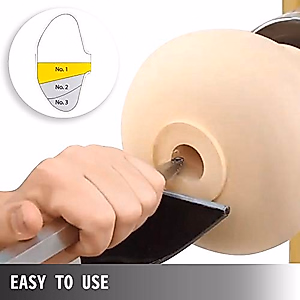 VEVOR Wood Turning Tools for Lathe 4 PCS Set, Carbide Lathe Tools with Diamond Shape, Round, Square Cutters, Turning Lathe Chisels with Comfortable Grip Handles Lathe Tools for Craft DIY Hobbyists