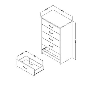 South Shore Tassio 5-Drawer Chest Weathered Oak