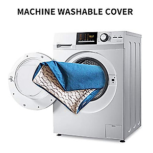 KROSER Dog Bed Crate Mat for Small, Medium, Large and Extra Large Cats, Stylish Dog Pad Mattress (Cool & Warm) with Waterproof Linings, Pet Mat with Removable Machine Washable Cover, Grey/Navy