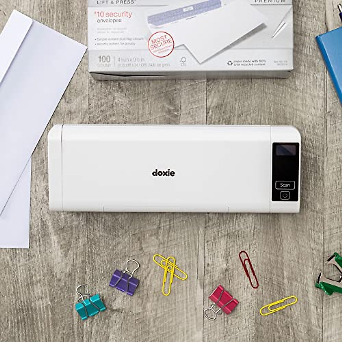 Doxie Pro DX400 - Wired Document Scanner and Receipt Scanner for Home and Office. The Best Desktop Scanner, Small Scanner, Compact Scanner, Duplex Scanner (Two Sided Scanner), for Windows and Mac