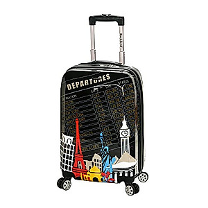 Rockland Departure Hardside Spinner Wheel Luggage Set, Assorted/Multicolor, Carry-On 20-Inch