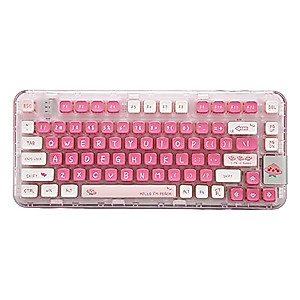 Luqeeg Wireless Mechanical Keyboard, 80 Keys Wireless Bluetooth Gaming Keyboard with RGB Backlight Compact Gaming Keyboard with 2 Layer Keycap Design, for Computer, Desktop, PC, Notebook