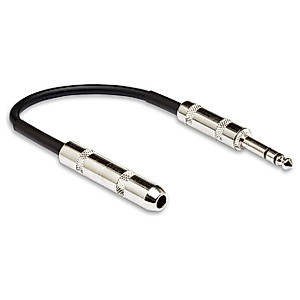 Hosa DOC-106 1/4" TRS to 1/4" TSF Insert Direct-Out Adaptor Cable, 6 Inch