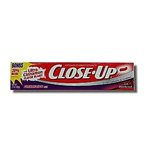 Close-Up Toothpaste, Red Freshening Gel, Ultra Cinnamon 7.2oz, (3-Pack)