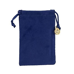 Tory Burch 145435 Tory Gold Tone/Freesia Purple Slim Leather Inlay Women's Cuff Bracelet Size Medium