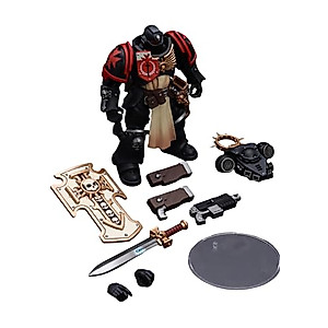 HiPlay JoyToy Warhammer 40K Collectible Figure: Primaris Space Marines Black Templars Bladeguard Veteran 1:18 Scale Action Figures JT2801 (Black Templars JT2801)