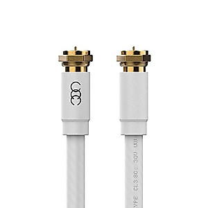 Ultra Clarity Cables Coaxial Cable (30 ft) Triple Shielded - RG6 Coax TV Cable Cord Wire in-Wall Rated - Digital Audio Video with Male F Gold Plated Connectors -30 feet