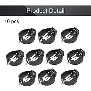 Fielect 10Pcs CR2450 Coin Cell Button Battery Holder Socket Container Case