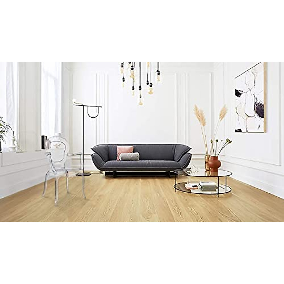 2xhome - Belle Style Ghost Chair Ghost Armchair Dining Room Chair - Armchair Lounge Chair Seat Higher Fine Modern Designer Artistic Classic Mold (Clear Jorge x1)