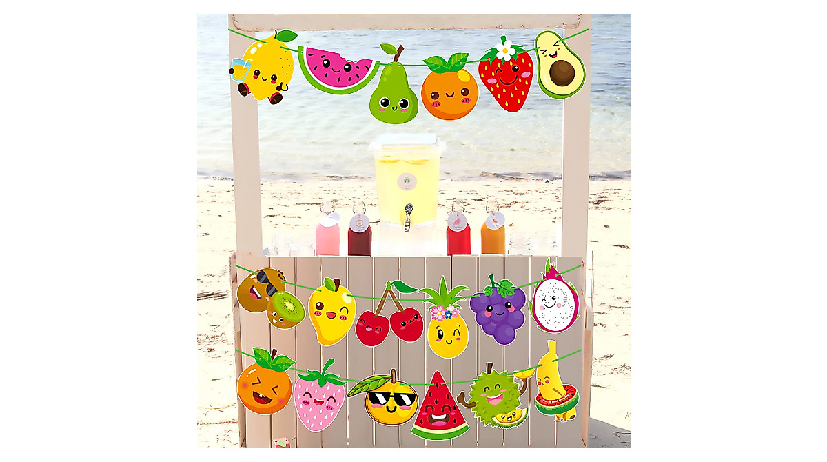 Cute Fruit Theme Birthday Party Banner & Garland Decorations