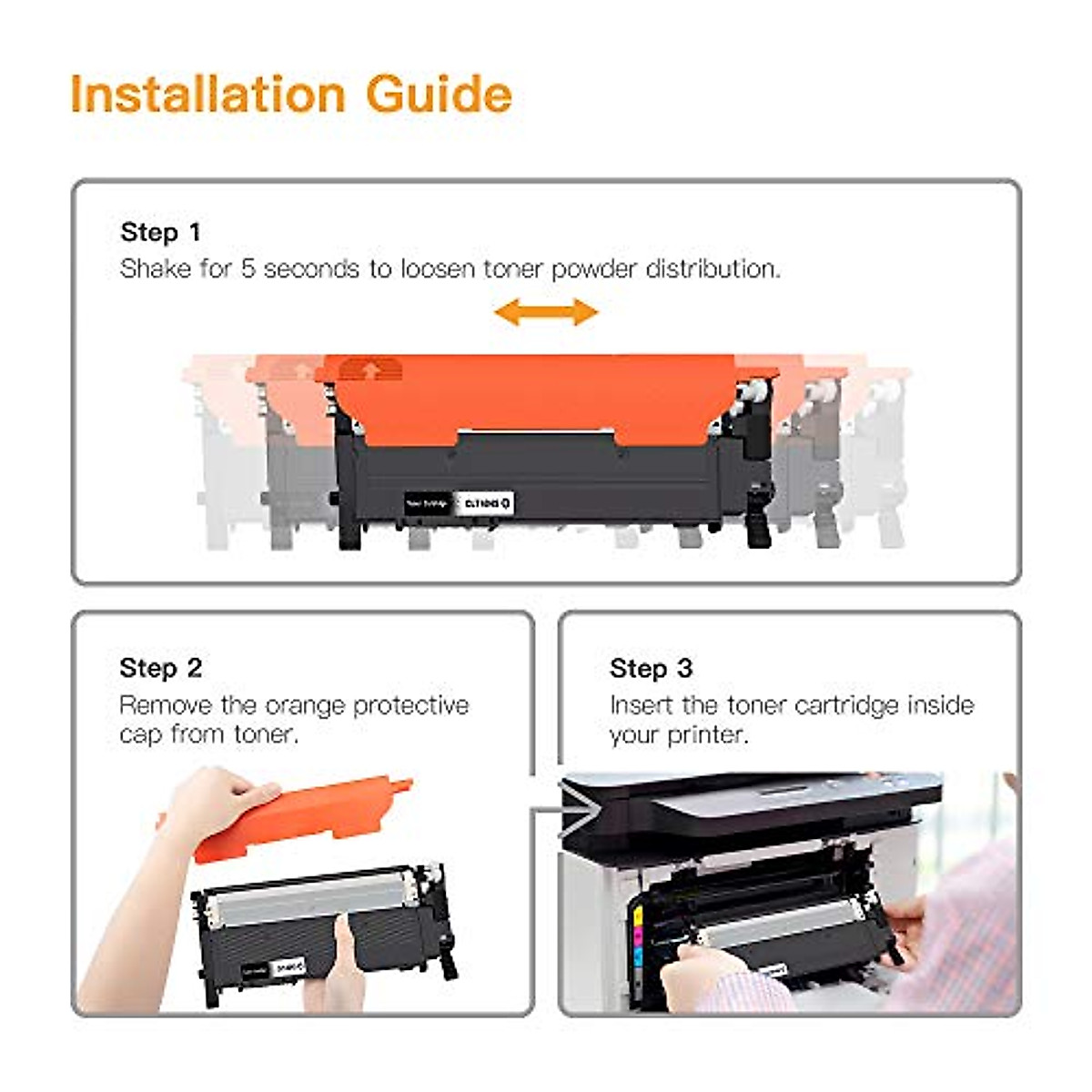 E-Z Ink (TM) Compatible Toner Cartridge Replacement for Samsung CLT-K404S CLT-C404S CLT-M404S CLT-Y404S CLT 404S to use with C480FW C430W SL-C430W SL-C480FW SL-C480FN Printer Tray (4 Pack)