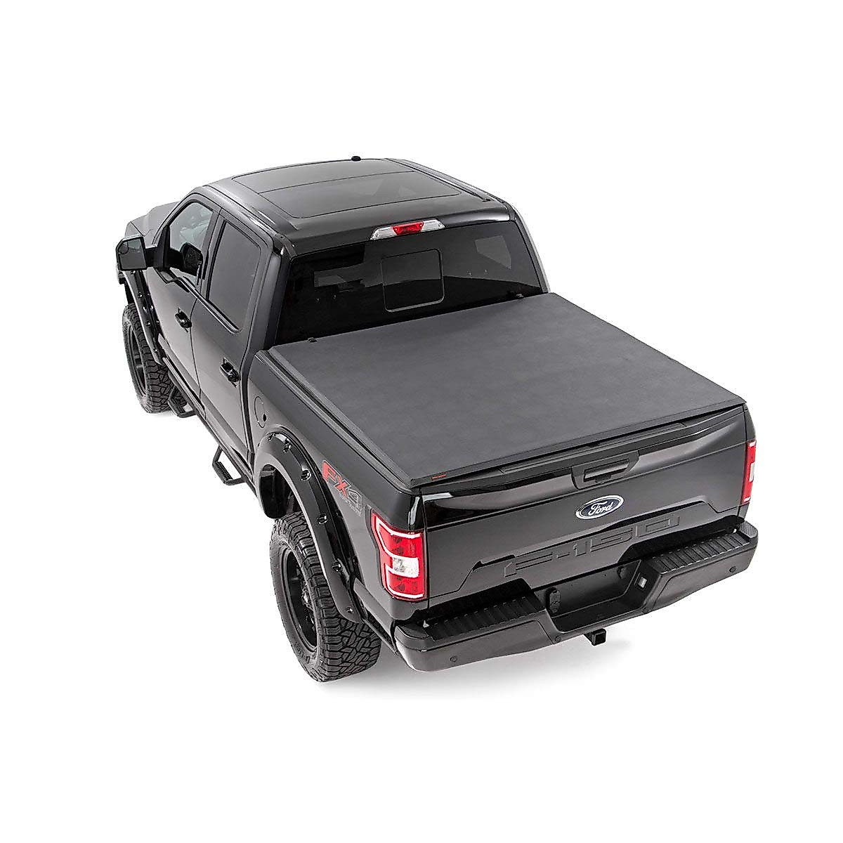 Rough Country Soft Tri-Fold Truck Bed Tonneau Cover for Ram 1500/2500 (2009-2018) - Fits 6'4 Bed, Weather-Resistant Bed Cover