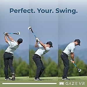 Gaze VR | VR Golf Club Handle Attachment for Oculus (Meta) Quest 2 | Pro Grip | Weighted | Right & Left Controllers | Blue