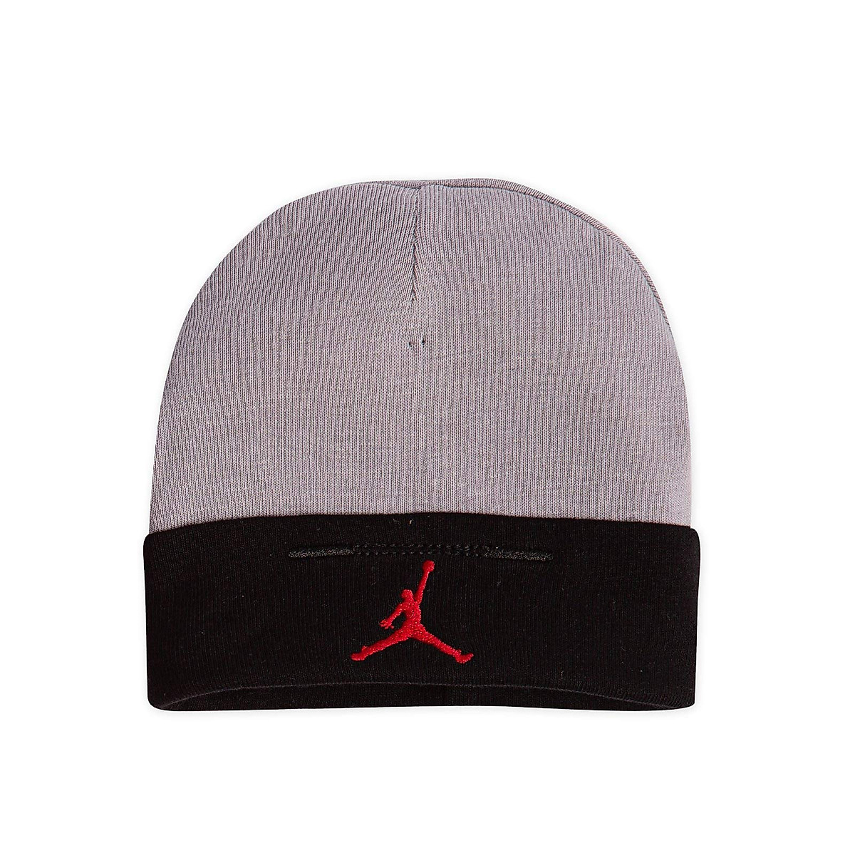 Nike Jordan Infant Baby Hat and Booties Set (Black(LJ0102-K41)/Red, 0-6 Months)