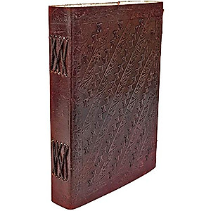 MONTEXOO Handmade Vintage Leather Bound Journal Notebook Diary Sketchbook With Lock For Men Women Blank Pages Old Antique Six Stone
