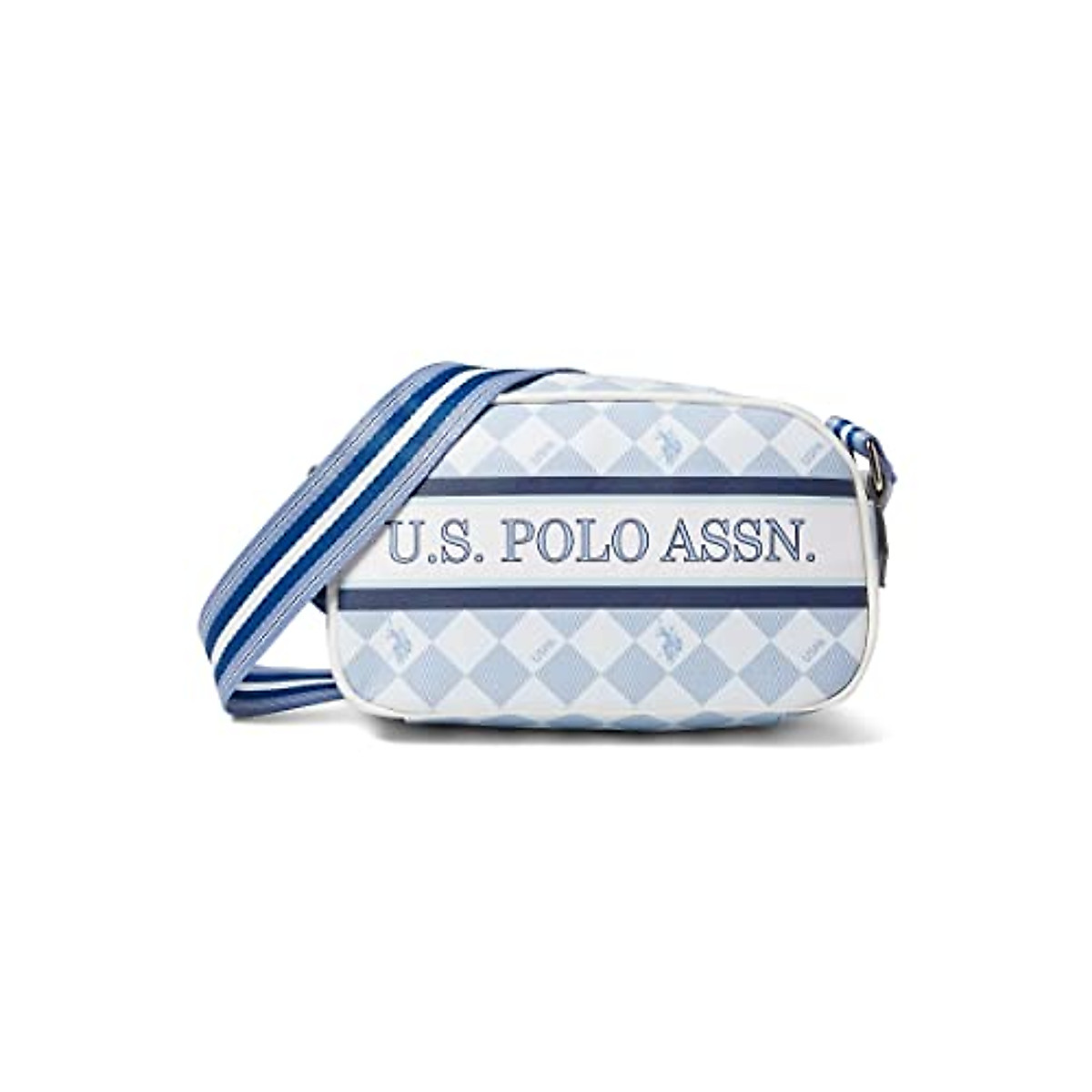 U.S. Polo Assn. Diamond Stripe Crossbody Light Blue One Size