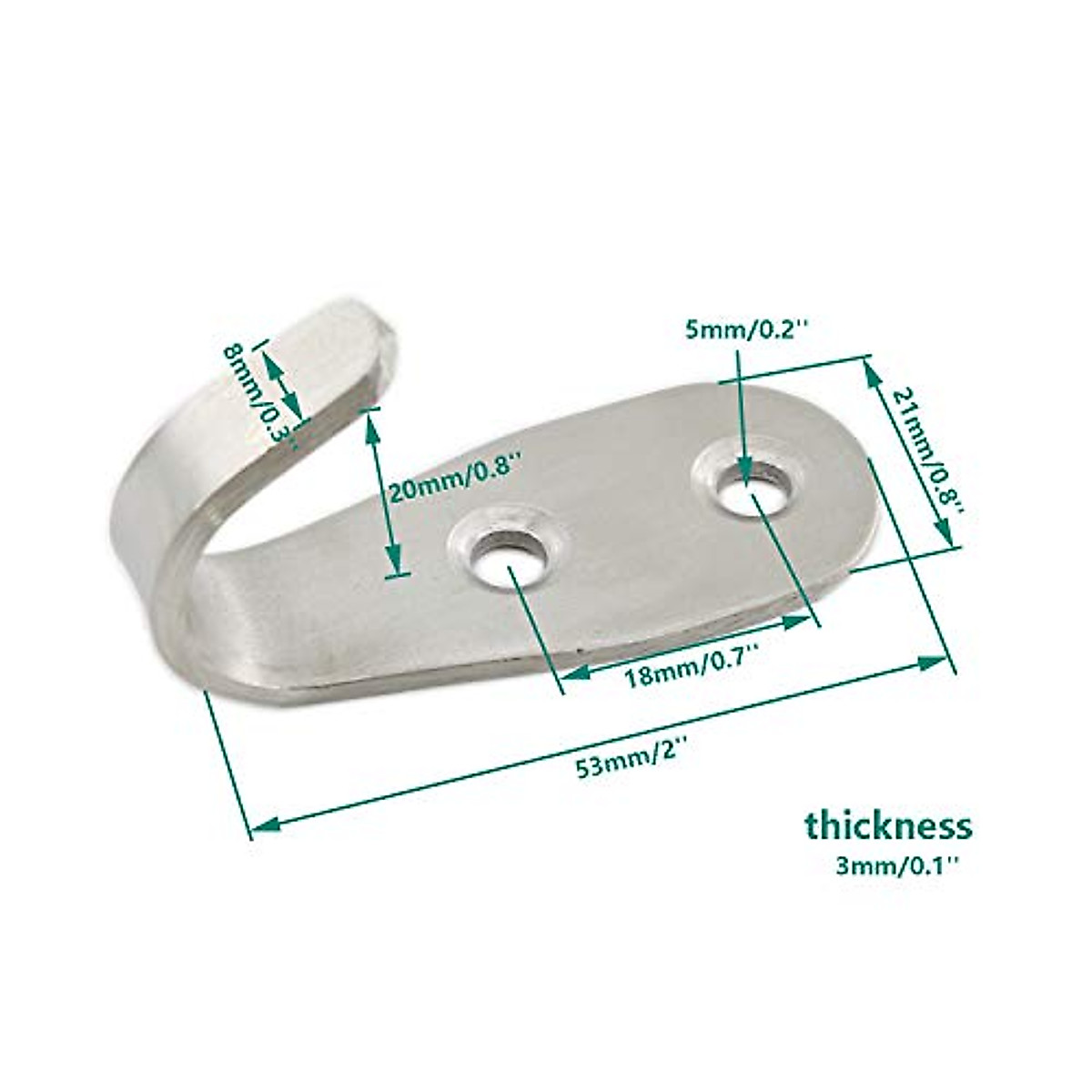 Ulifestar Bathroom Towel Hooks,Heavy Duty Wall Mounted Hooks, Stainless Steel Utility Hooks for Bath Towels Robes Coats Clothes Keys Organizer,8 Pack